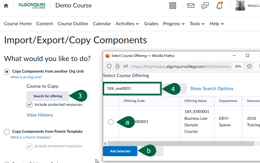 Copy a Course or Course Components