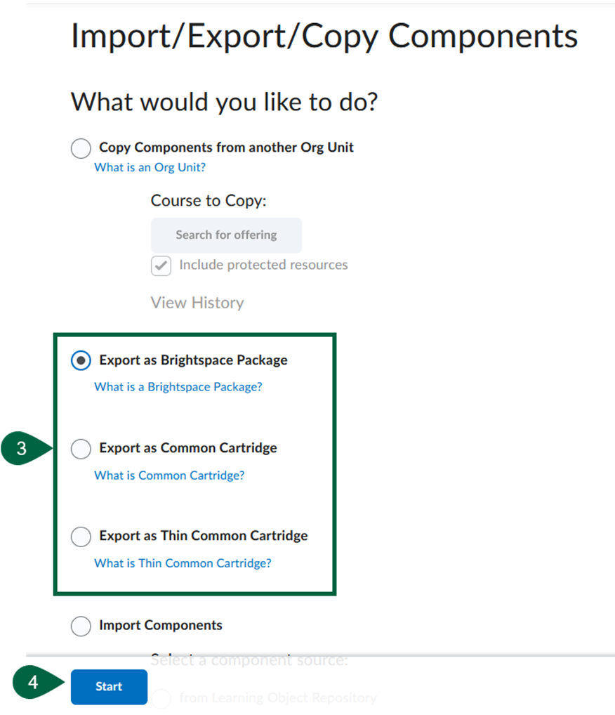 Export Course Components