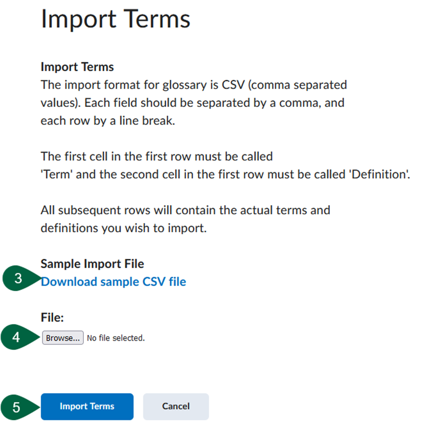 The Glossary Tool in Brightspace