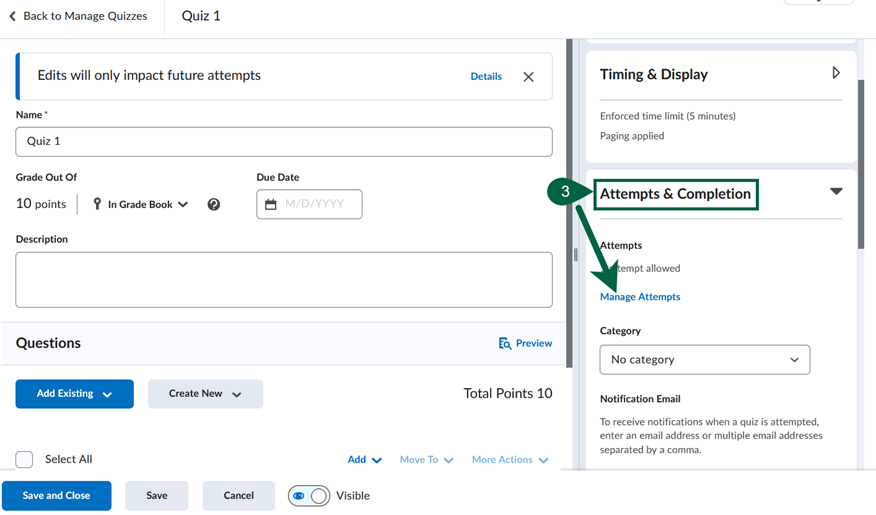 How to Set Up Retaking Incorrect Quiz Questions Only