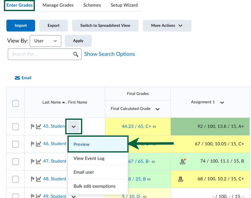 Tips for Setting up and Using Grades
