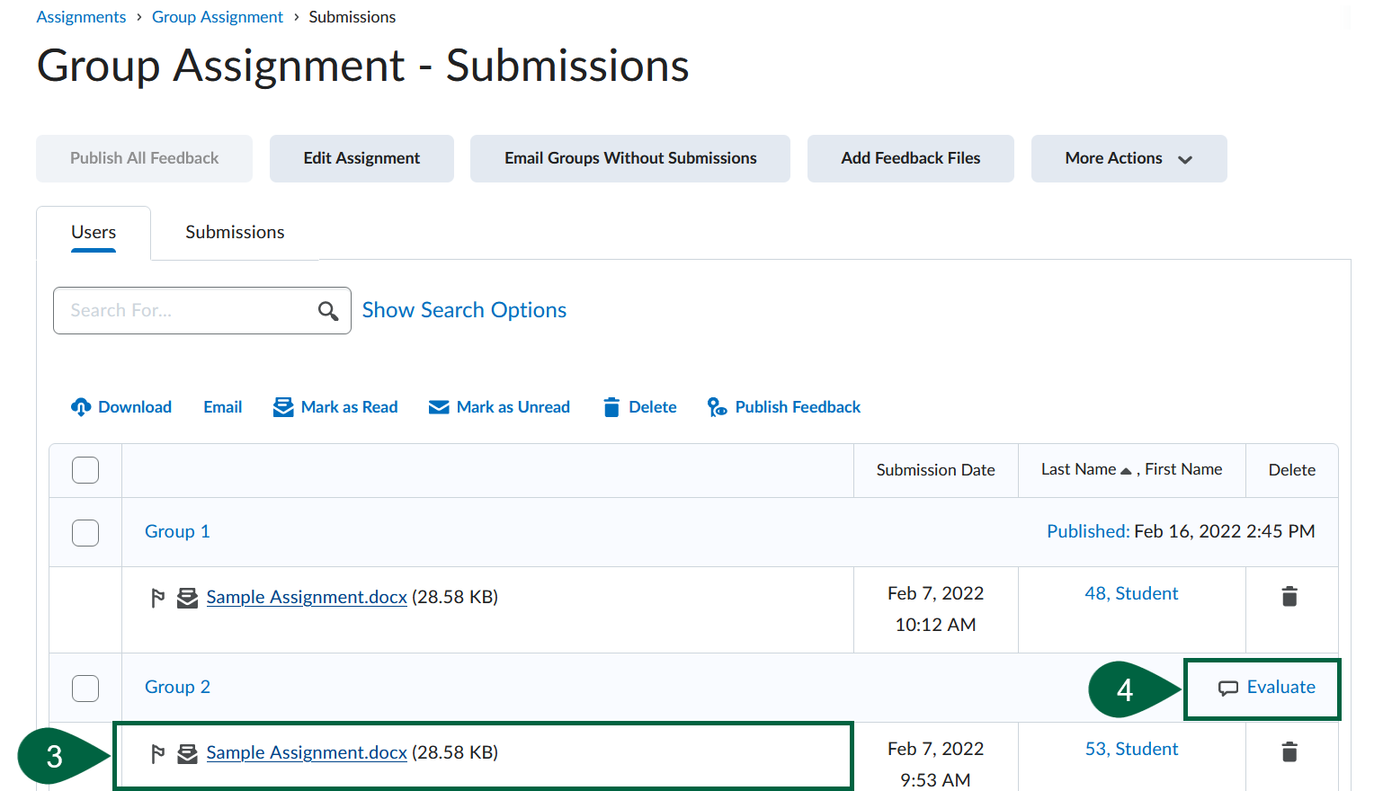 Grading an Assignment (Individual or Group)