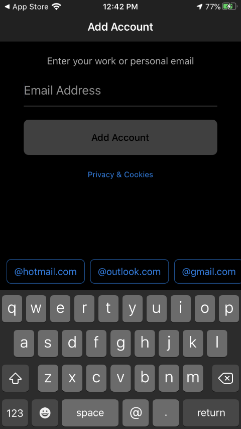 How do I install the Microsoft Outlook app for iOS?