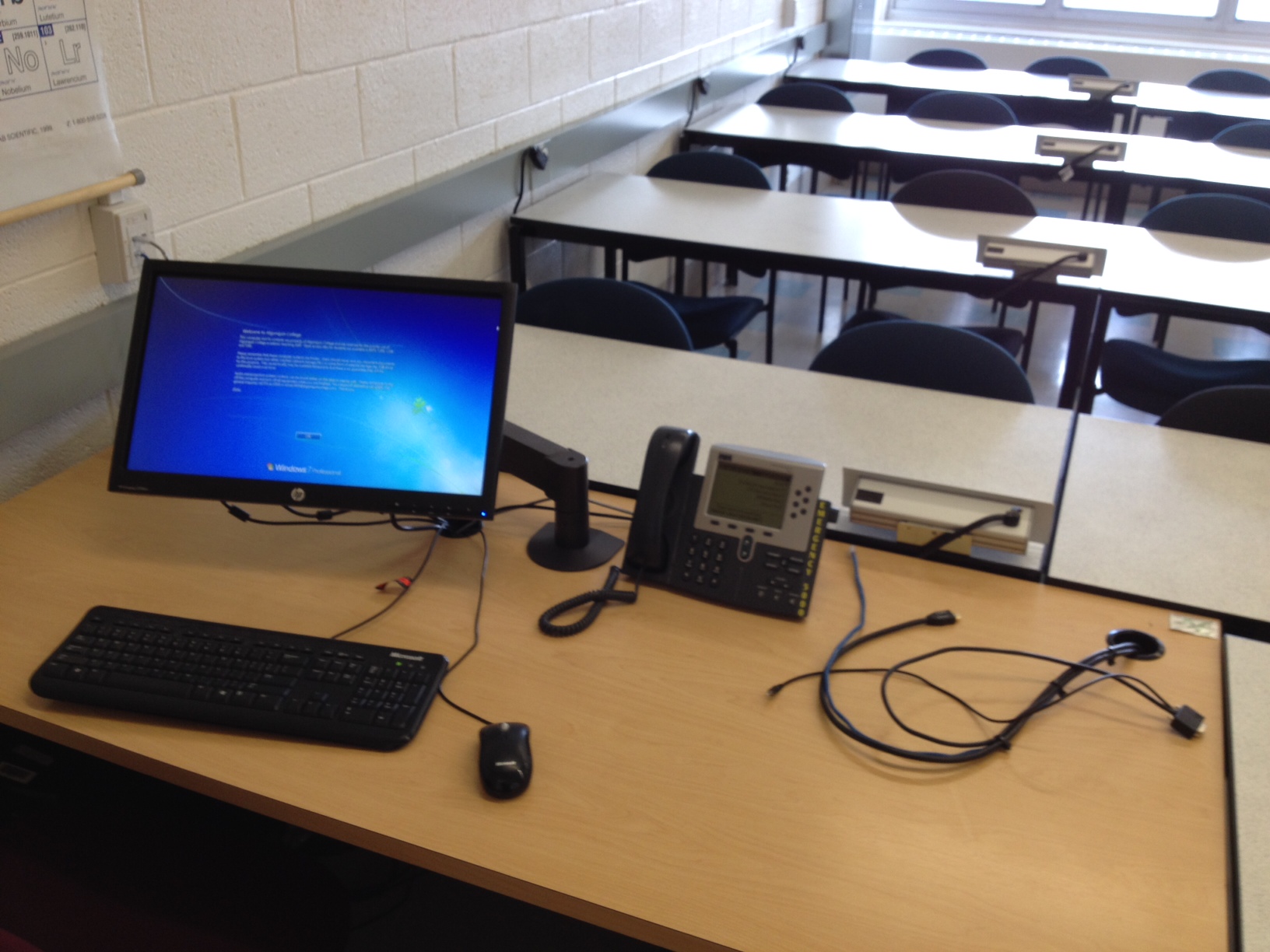 What equipment is in an eClassroom?