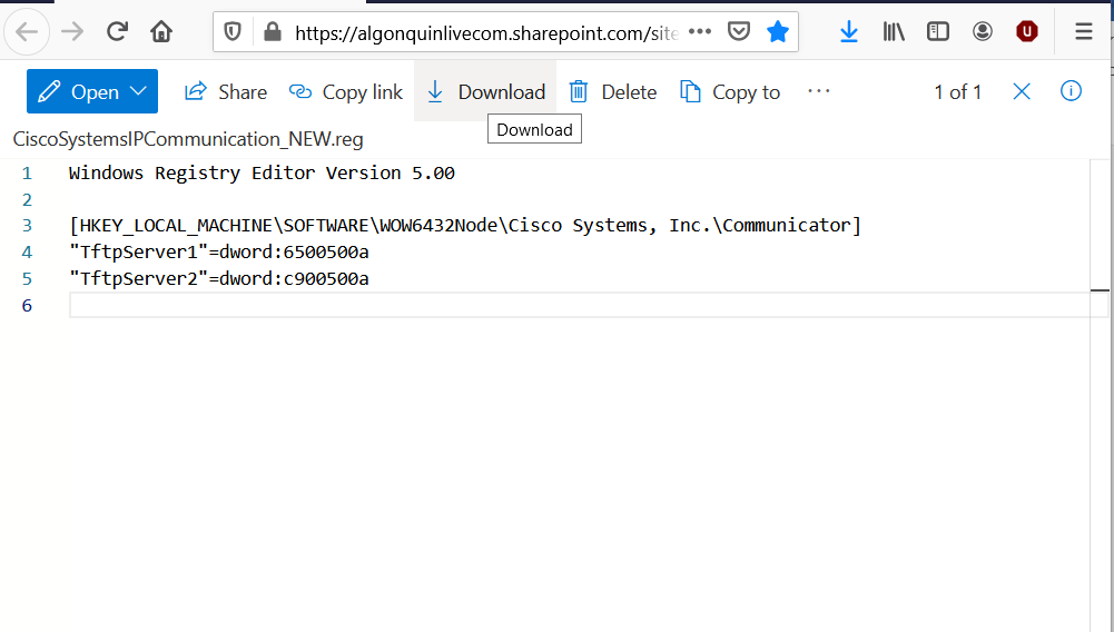 Cisco IP Communicator (CIPC) - TFTP Change Guide