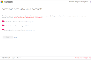 How do I configure my college email on my first login?