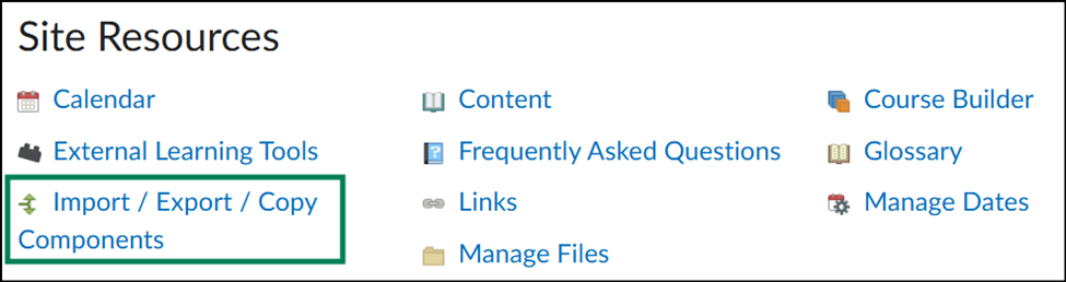 Copy a Course or Course Components