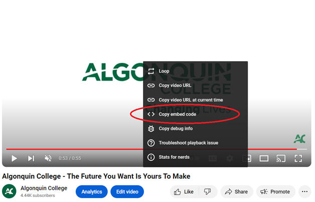 How to embed videos on myAC - News Detail