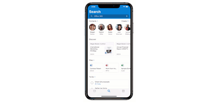 Microsoft feed on the Outlook Mobile search page - News Detail