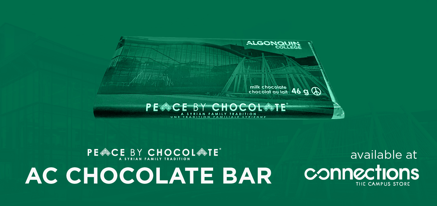AC-branded chocolate bar now available at Connections - News Detail
